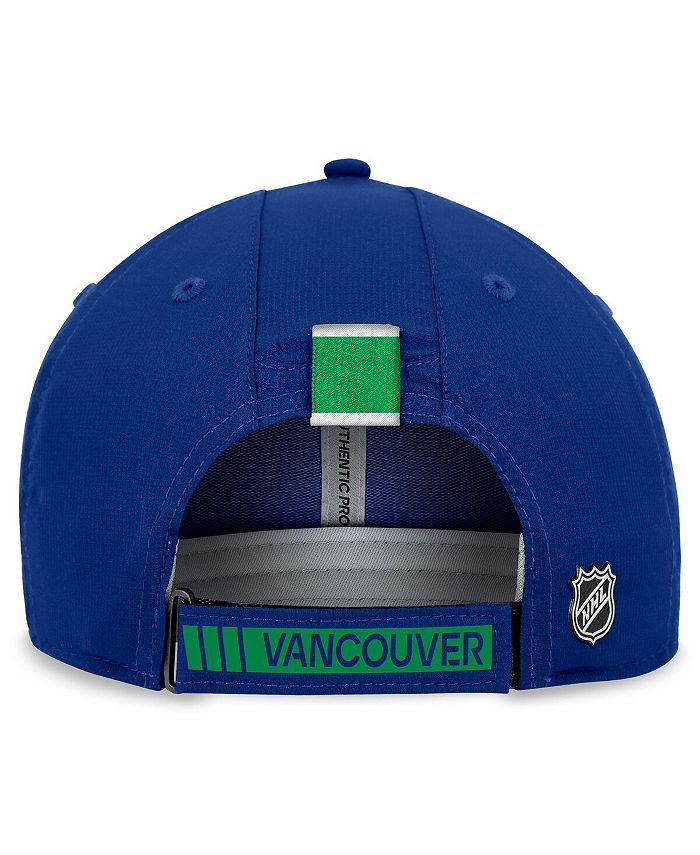 Fanatics Men's Blue Vancouver Canucks Authentic Pro Rink Adjustable Hat ...