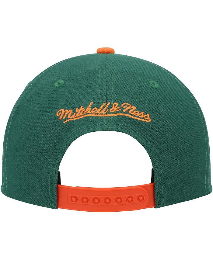 Mitchell & Ness Men's Orange, Green Miami Hurricanes Sharktooth ...
