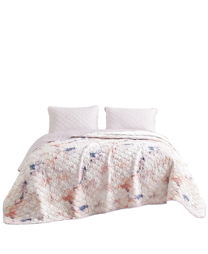 MarCielo 3 Piece Printed Quilt Set Lightweight Bedspread Set Darmon ...