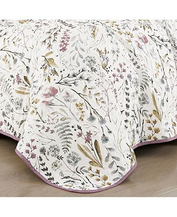 MarCielo 3 Piece Printed Quilt Set Lightweight Bedspread Set Lara ...