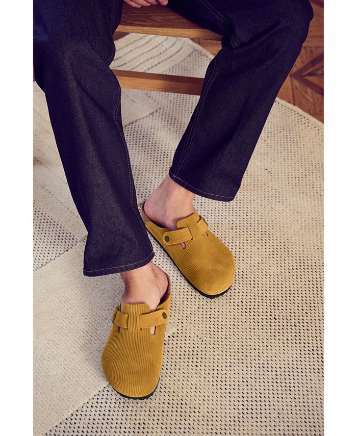Birkenstock Women's Boston Corduroy Suede Embossed Clogs from Finish ...
