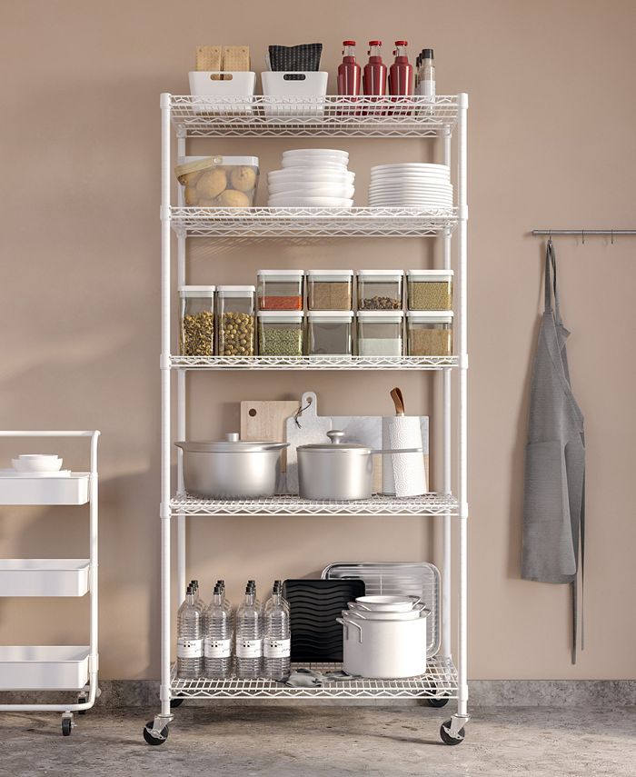 Seville Classics UltraDurable 5-Tier NSF Steel Wire Shelving System ...
