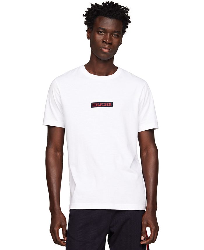 Tommy Hilfiger Men's Monotype Box Logo Short Sleeve Crewneck T-Shirt ...