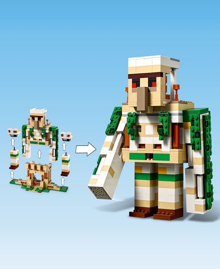 LEGO® Minecraft 21250 The Iron Golem Fortress Toy Building Set - Macy's