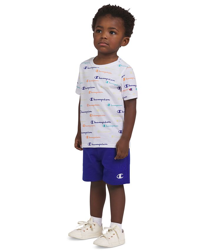 Champion Toddler & Little Boys Short-Sleeve Printed T-Shirt & Fleece ...