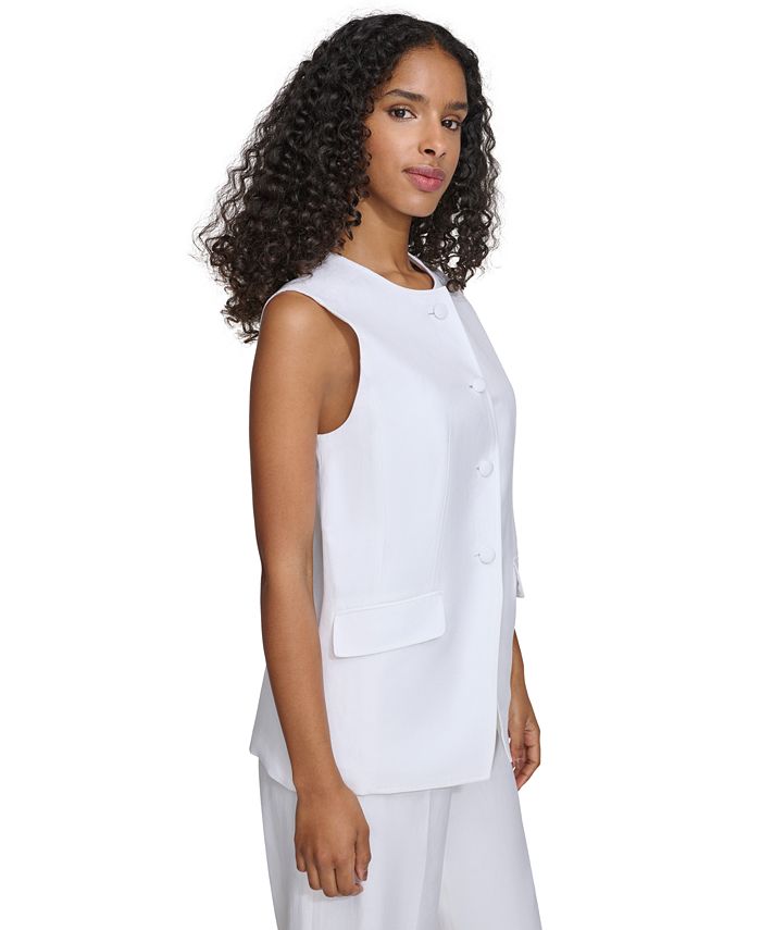Calvin Klein Women's Sleeveless Crewneck Jacket - Macy's