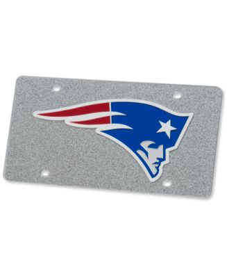 Stockdale New England Patriots Glitter License Plate - Macy's