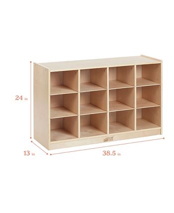 ECR4Kids 12 Cubby Mobile Tray Storage Cabinet, 3x4, Natural - Macy's