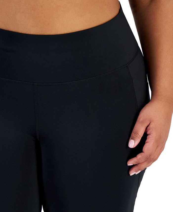 ID Ideology Plus Size Solid Compression Bike Shorts, Created for Macy's ...