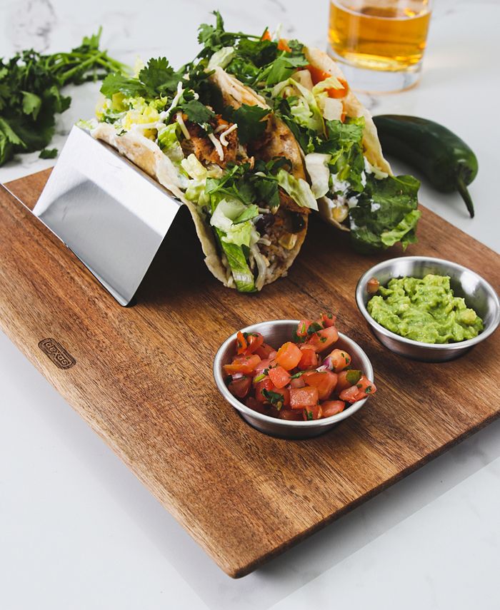 Dexas Acacia 12" x 10" Taco Board Set - Macy's