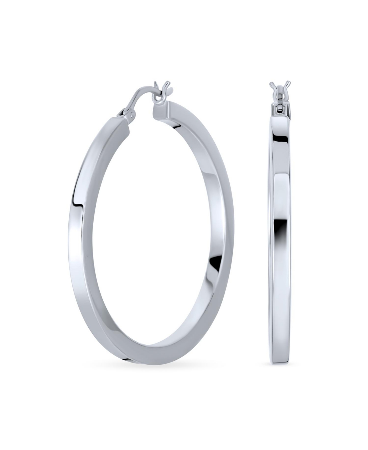 Click here for Bling Jewelry Simple Large Round Flat Square Tube... prices