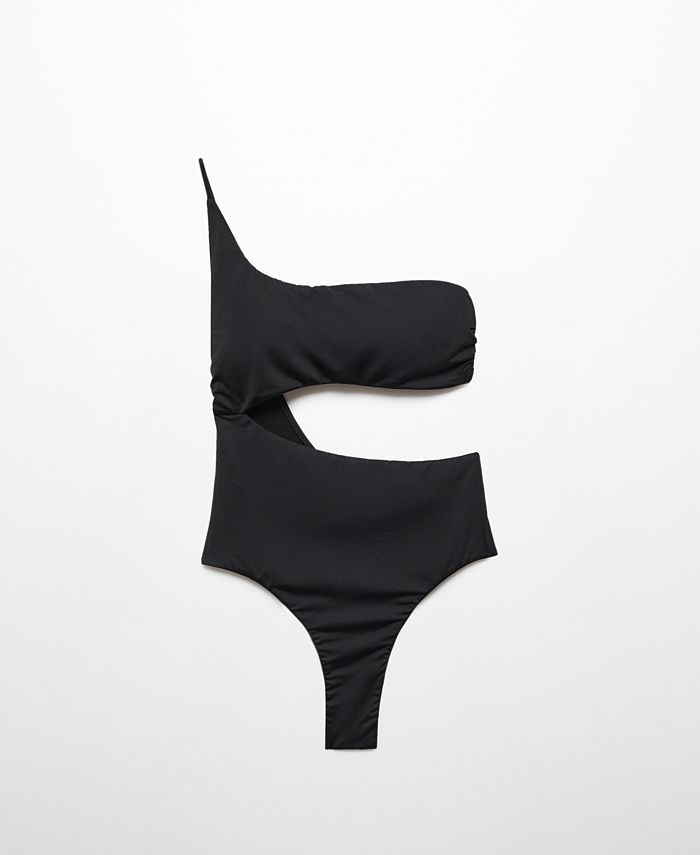 MANGO Women's Asymmetrical Opening Swimsuit - Macy's