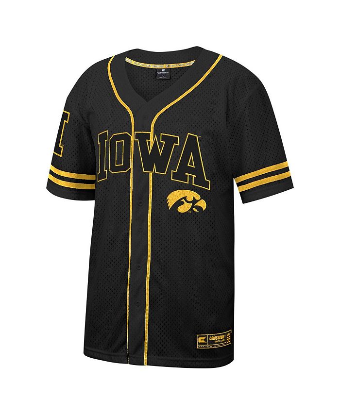 Colosseum Men's Black Iowa Hawkeyes Free Spirited Mesh Button-Up ...