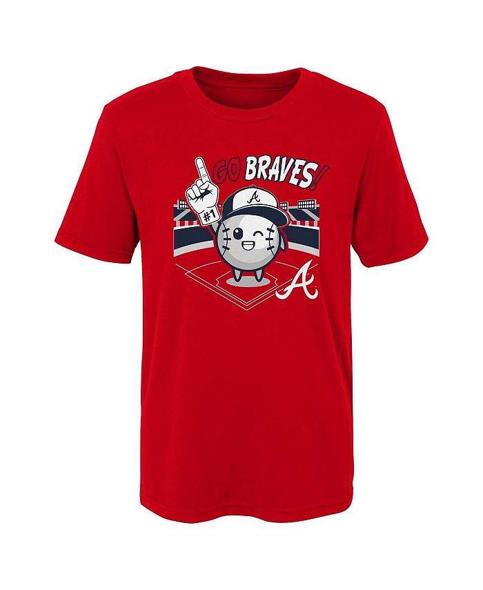 Fanatics Big Boys Red Atlanta Braves Ball Boy T-Shirt - Macy's