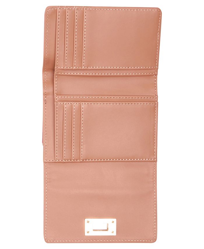 Anne Klein Mini Flap with Enamel Turn Lock Wallet - Macy's