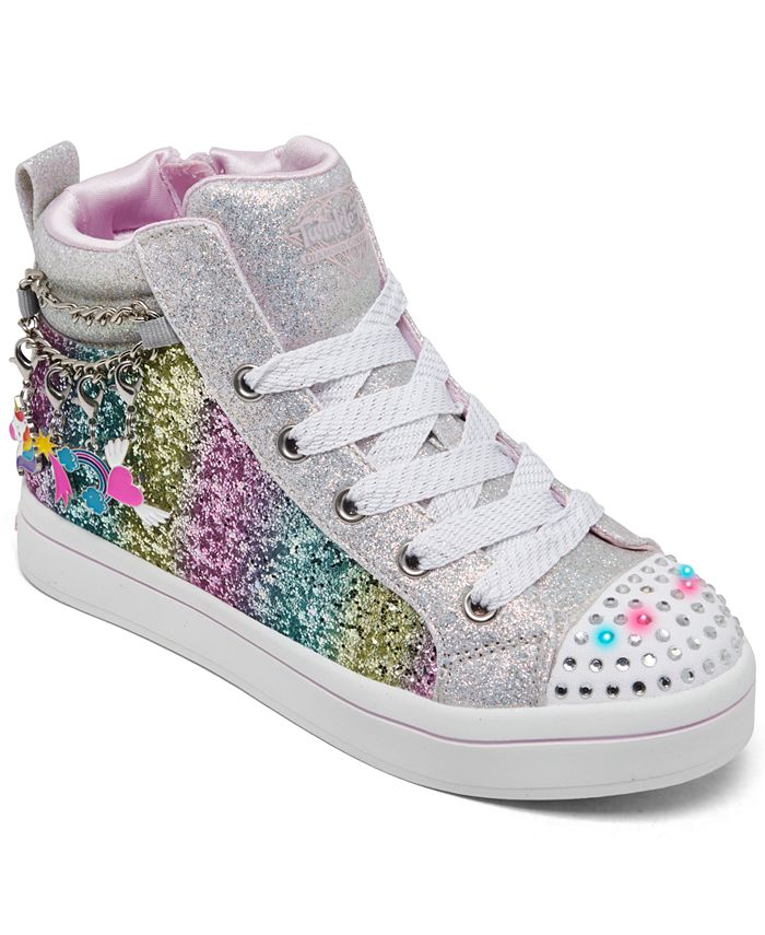 Skechers Little Girls Twi-Lites - Charm Glitz Light-Up Casual Sneakers ...