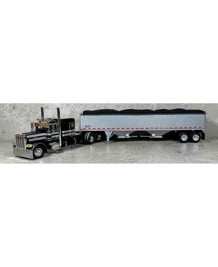 DCP 1/64 Black Silver Peterbilt 389 63in Flattop w/ Wilson Grain ...