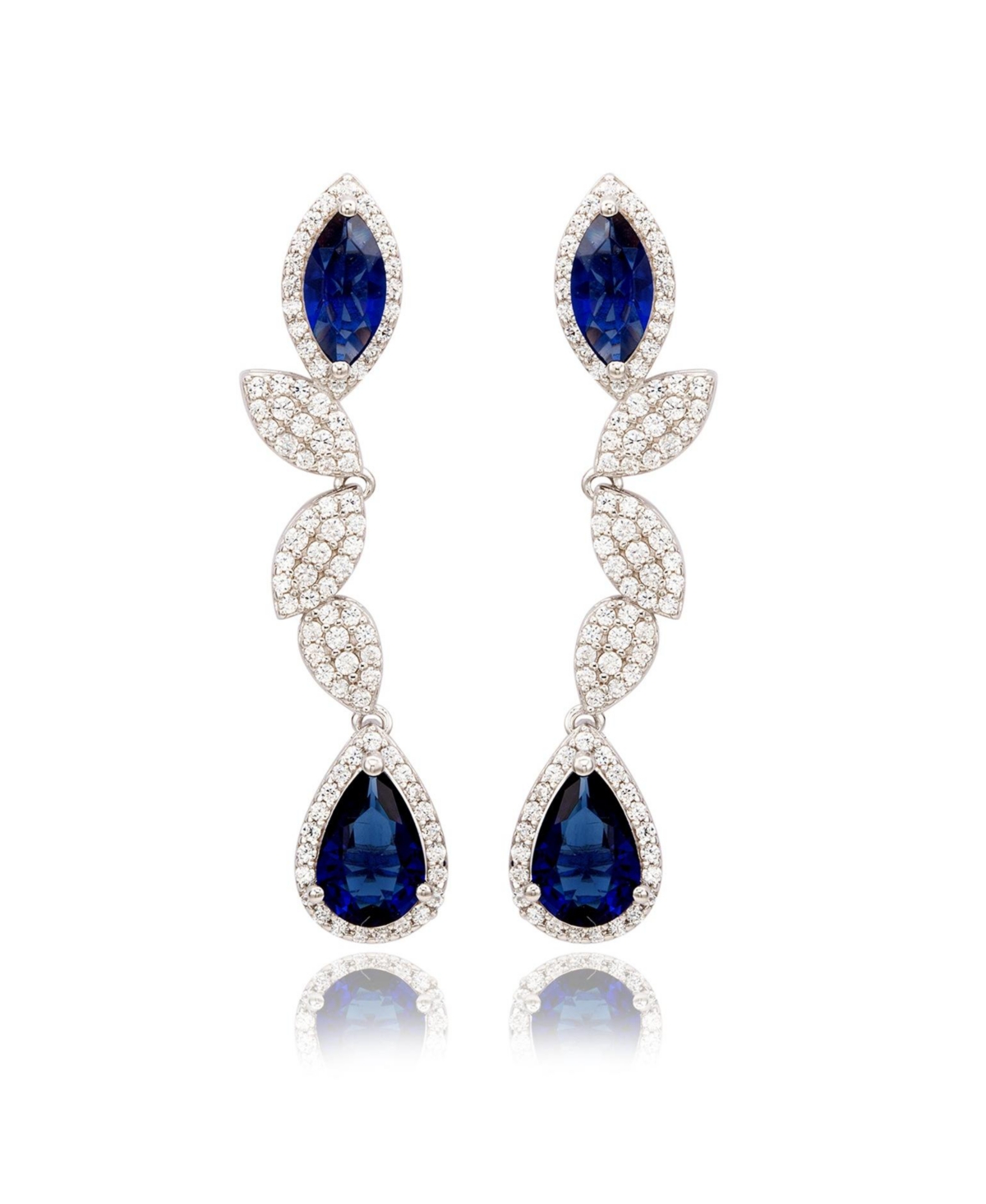 Click here for Suzy Levian Sterling Silver Cubic Zirconia Pear an... prices