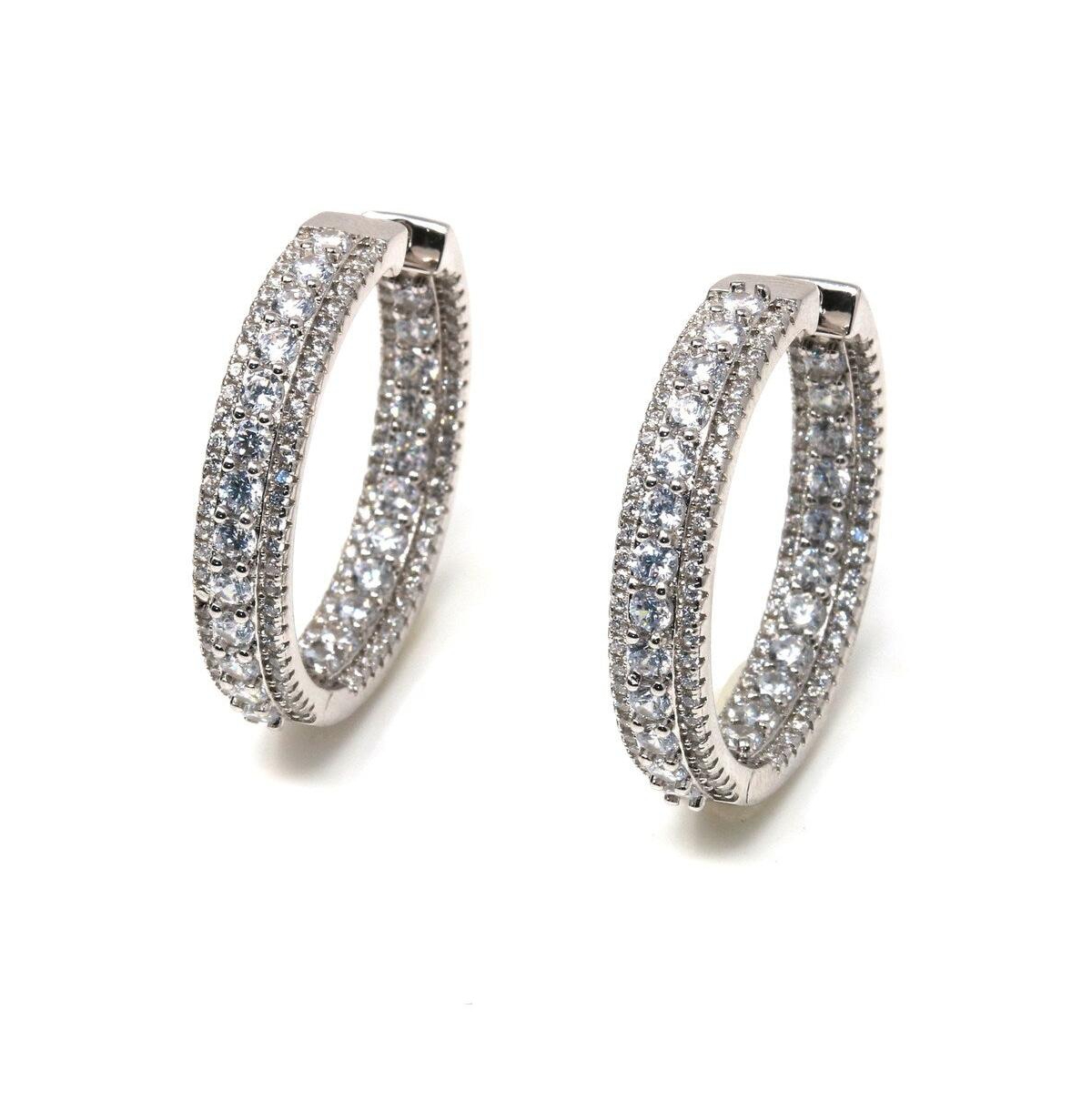 Click here for Suzy Levian Sterling Silver Cubic Zirconia Framed... prices