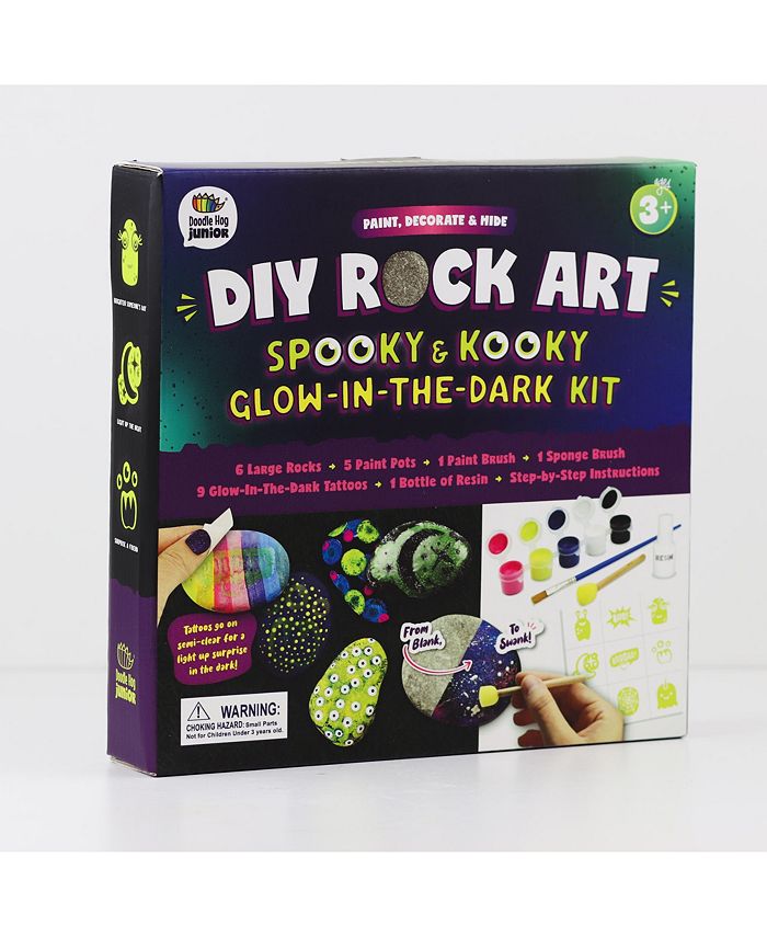 Doodle Hog Glow In The Dark Rock Painting Kit for Kids - Arts and ...