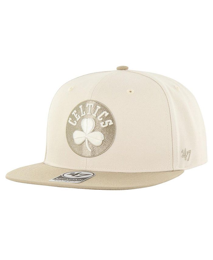 '47 Brand Men's Cream, Tan Boston Celtics Sierra Sure Shot Captain ...