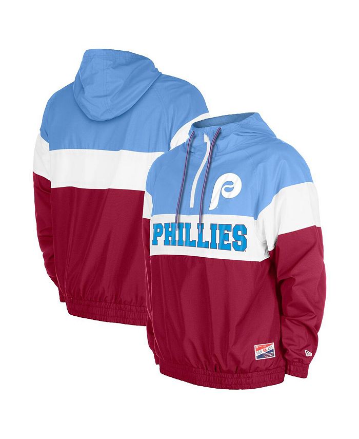 New Era Men's Burgundy, Light Blue Philadelphia Phillies Ripstop Raglan ...