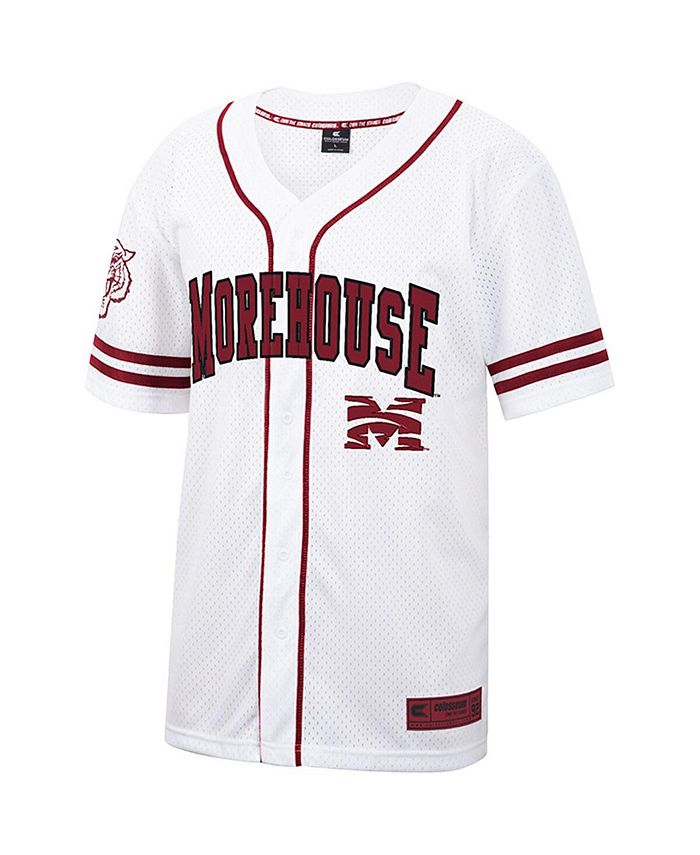Colosseum Men's White Morehouse Maroon Tigers Free Spirited Mesh Button ...