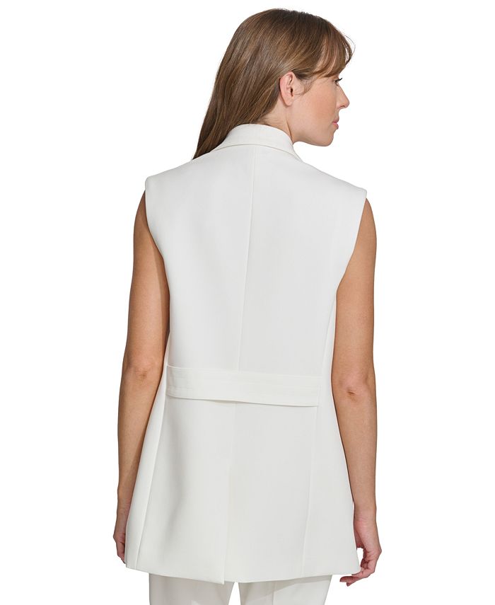 Tommy Hilfiger Women's Solid Notched-Collar Open-Front Vest - Macy's