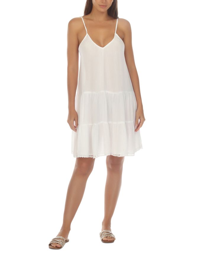 Raviya Women's Tiered Sleeveless Cover-Up Dress - Macy's