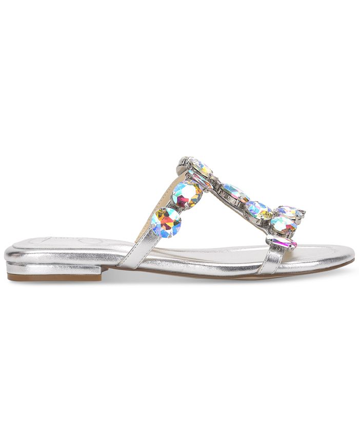 Jessica Simpson Women's Avimma Embellished Flat Sandals - Macy's