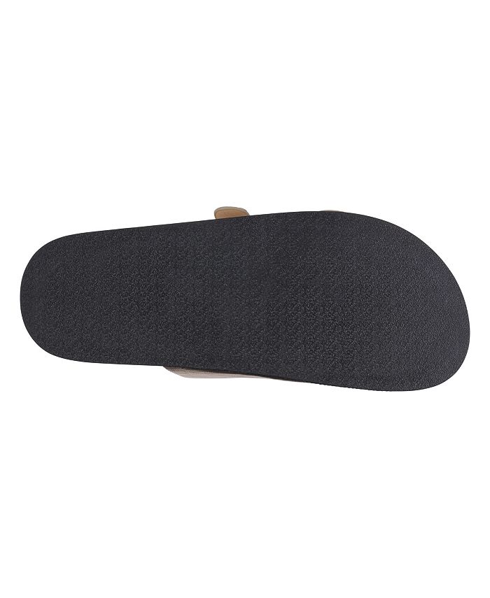 GC Shoes Women's Jordyn Double Band Embellished Slide Footbed Sandals ...