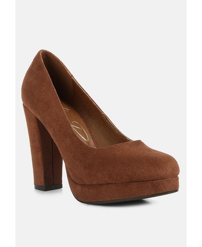 London Rag delia suede block heel Sandals - Macy's