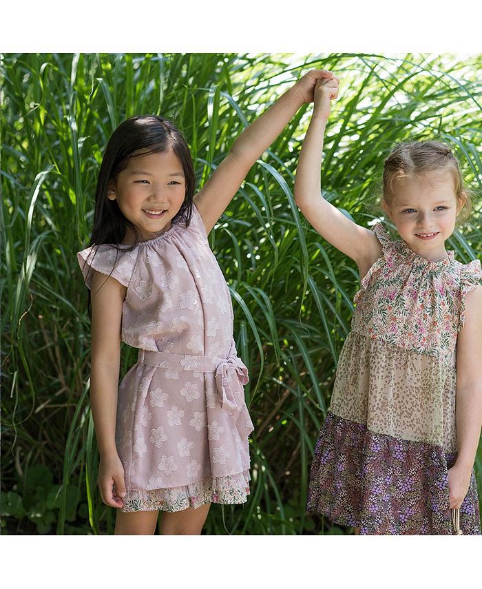 IMOGA Collection Child Tilly Garden Printed Chiffon Woven Dress - Macy's