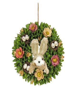 National Tree Company 13" Woodcut Floral Easter Decoration - Macy's