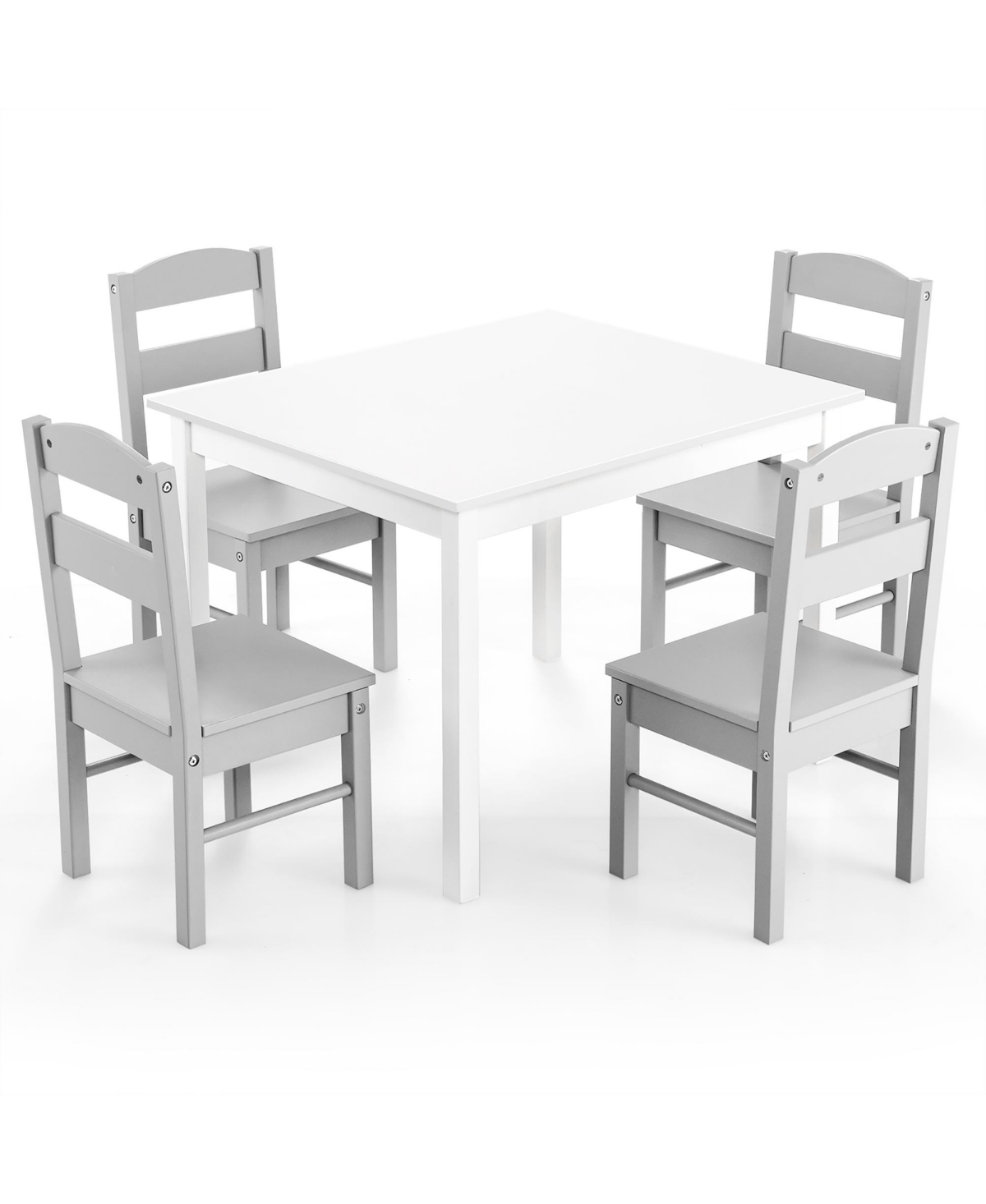 Click here for Costway Boys 5 Piece Table & Chair Set Wooden Chil... prices
