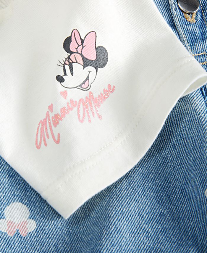 Disney Baby Minnie Mouse T-Shirt & Shortall, 2 Piece Set - Macy's