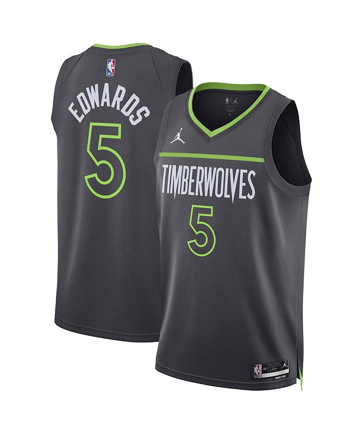 Jordan Men's and Women's Anthony Edwards Charcoal Minnesota ...