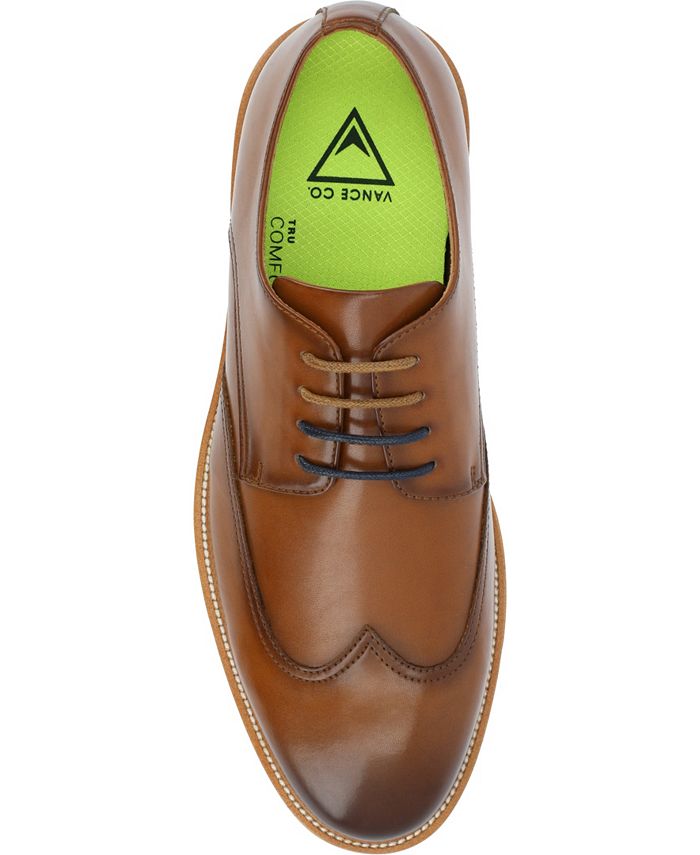 Vance Co. Men's Evander Tru Comfort Foam Wingtip Lace-Up Derby Shoes ...