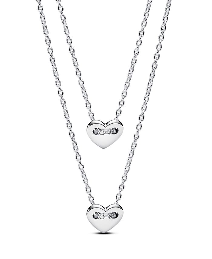 Pandora Forever Always Splittable Heart Collier Necklaces - Macy's