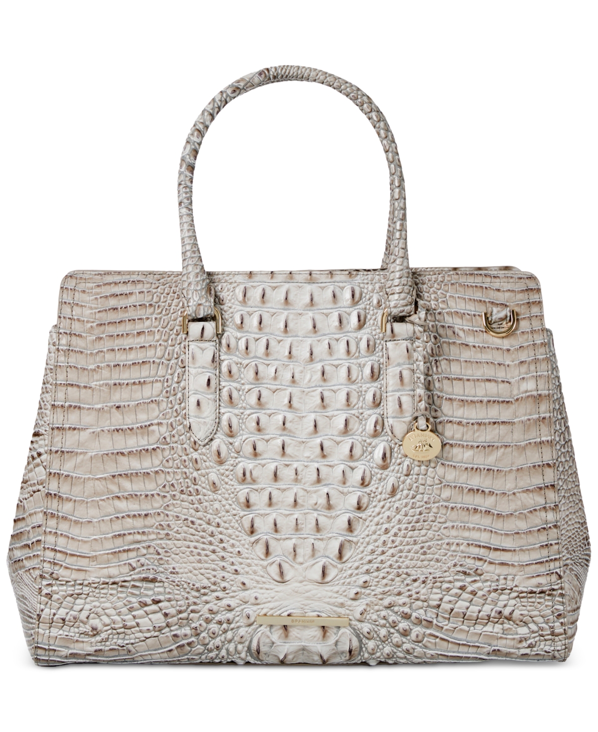 Click here for Brahmin Finley Large Leather Carryall Satchel Bag... prices
