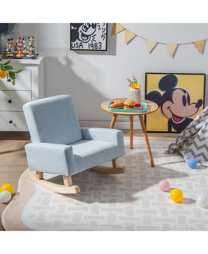 Slickblue Kids Rocking Chair with Solid Wood Legs - Macy's