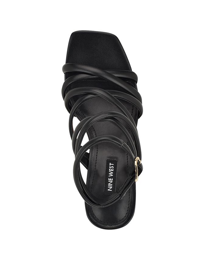 Nine West Women's Corke Strappy Square Toe Wedge Sandals - Macy's