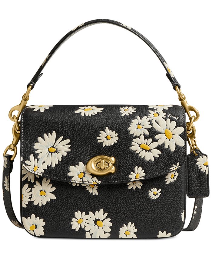 COACH Cassie Floral Print Leather Crossbody 19 - Macy's