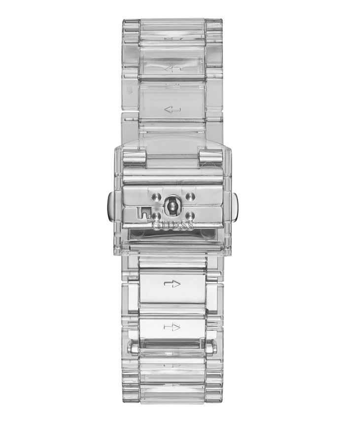 GUESS Women's Multifunction Clear Nylon Watch 39mm - Macy's