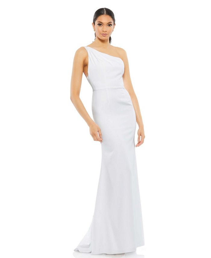 Mac Duggal Women's Ieena One Shoulder Jersey Mermaid Gown - Macy's