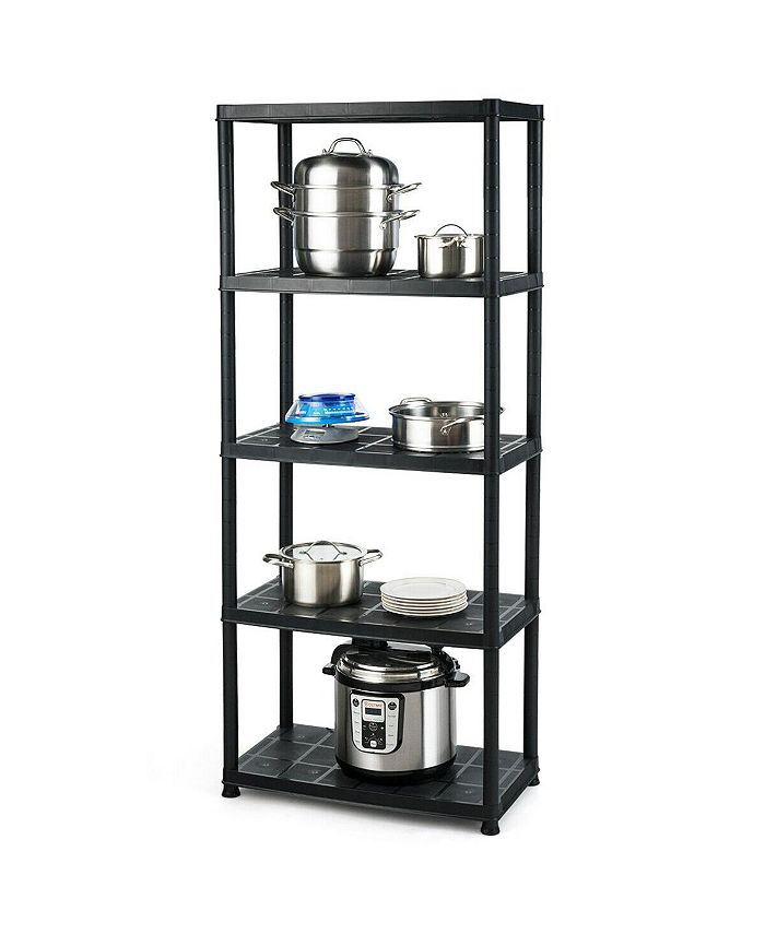 Slickblue 5-Tier Storage Shelving Freestanding Heavy Duty Rack in Small ...