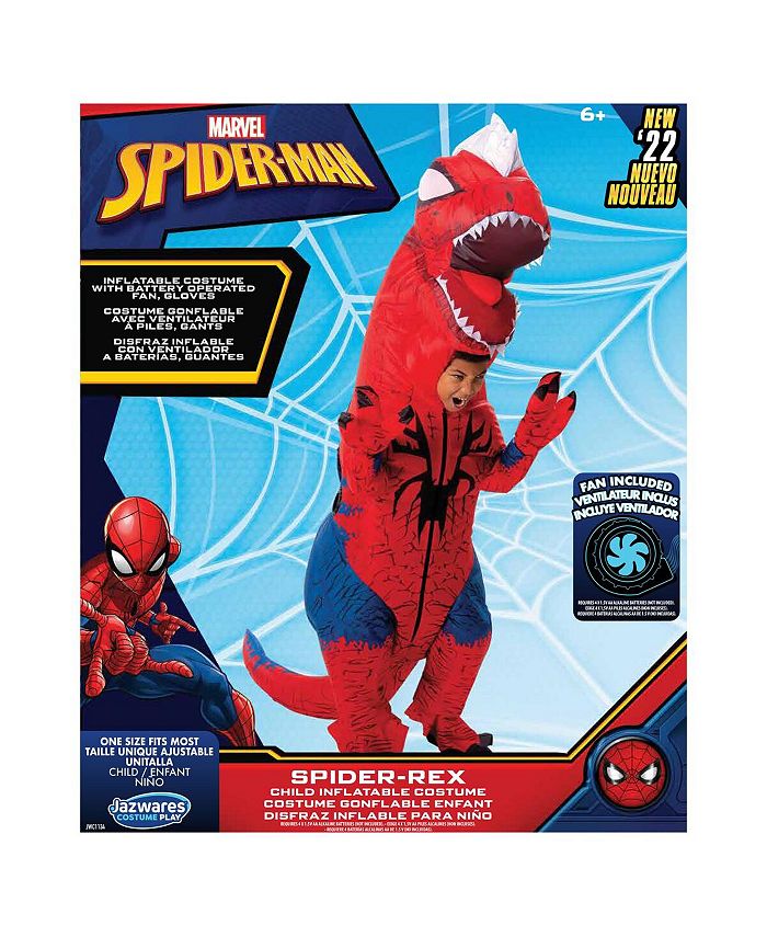 Jazwares Big Boys and Girls Spider-Man Inflatable Spider-Rex Costume ...