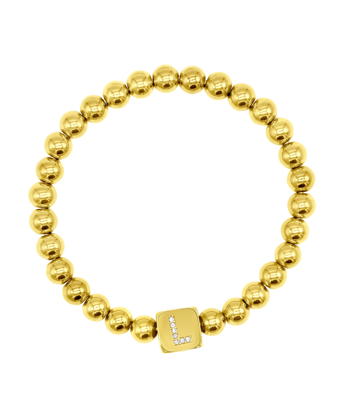 Click here for Adornia 14K Gold-Plated Initial Cube Stretch Brace... prices