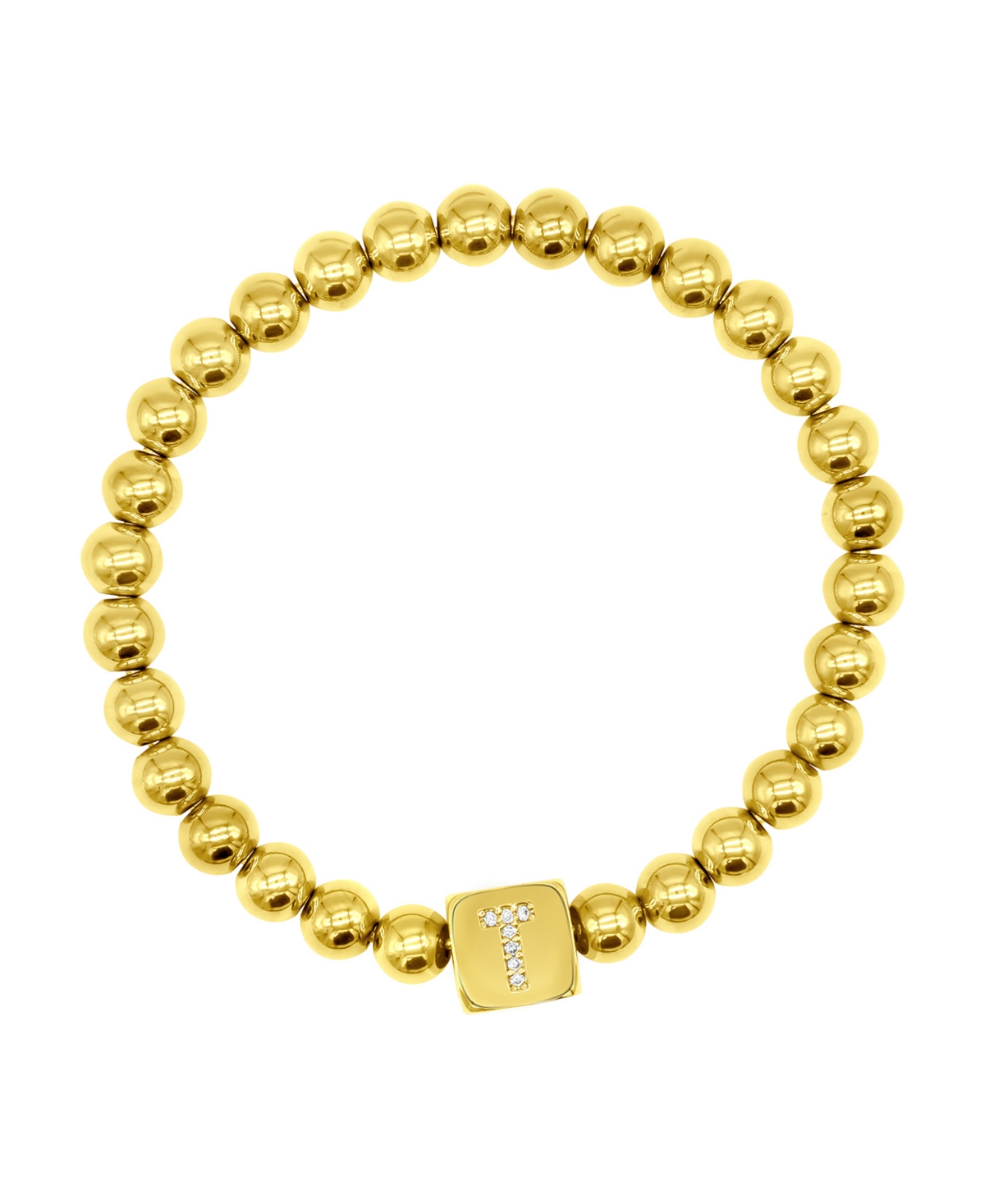Click here for Adornia 14K Gold-Plated Initial Cube Stretch Brace... prices