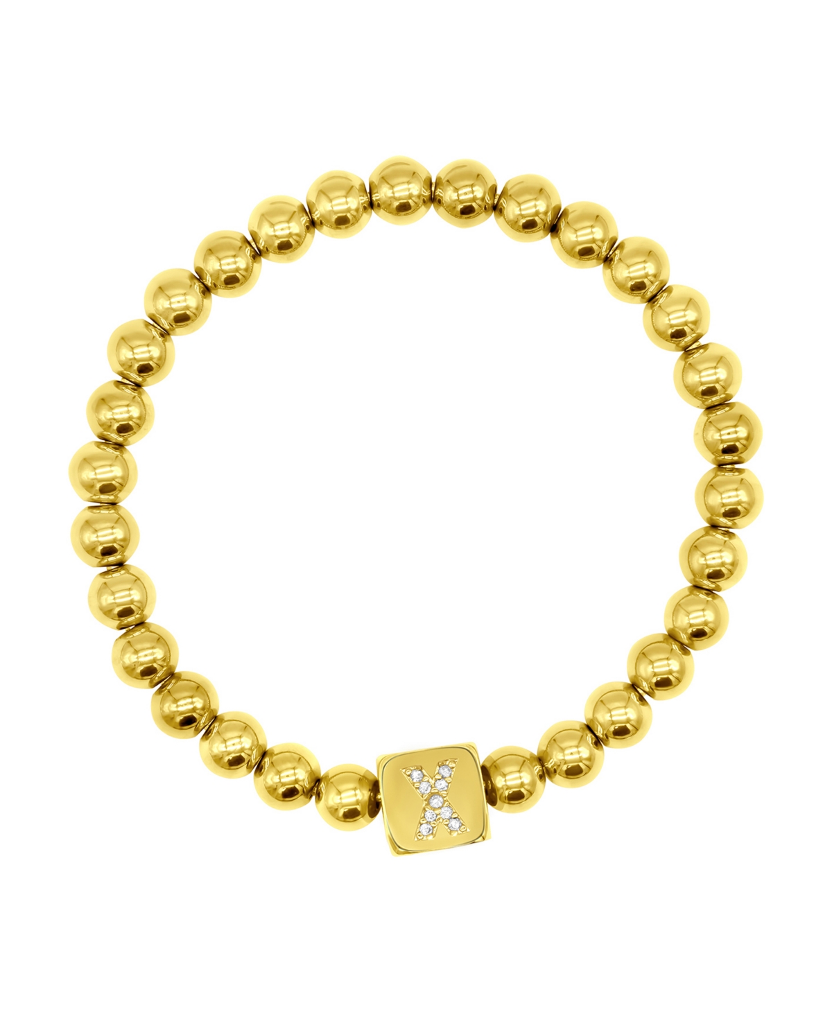 Click here for Adornia 14K Gold-Plated Initial Cube Stretch Brace... prices